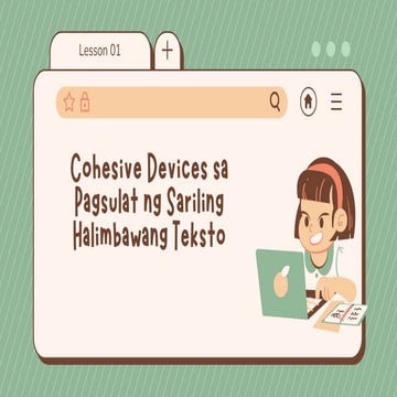 Cohesion Devices sa Filipino............ | PPTX