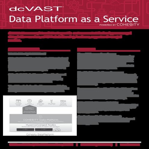 Cohesity Data Platform One Pager | PDF