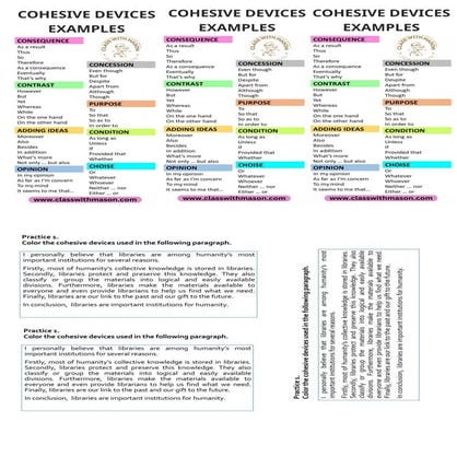 ENGLISH- ON COHESIVE DEVICES EXAMPLES.docx