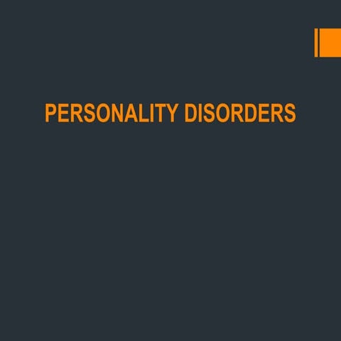 Personality disorders | PPT