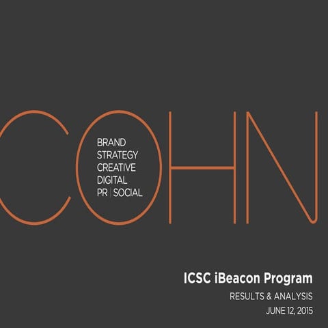COHN ICSC RECon iBeacon Program | PDF