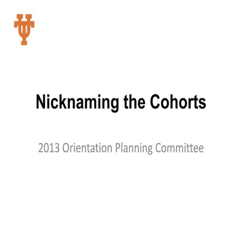 Cohort Nicknames | PPTX
