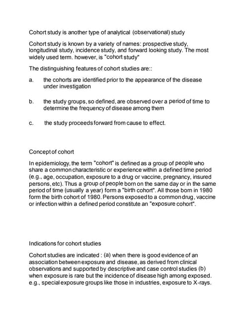 Cohort study | PPT