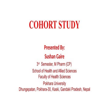 A presentation on COHORT STUDY With Types.pptx