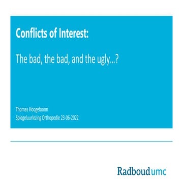 Conflict of interest presentation phD 2024 | PPTX