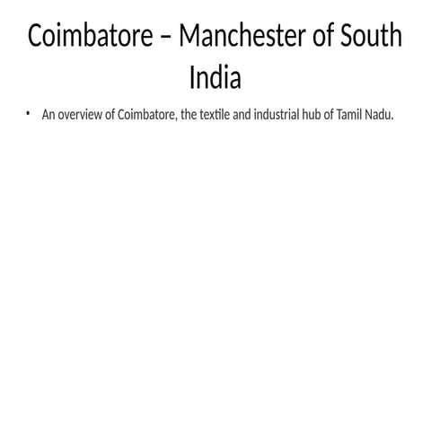 Coimbatore_Presentation.pptx from prajapati | PPTX