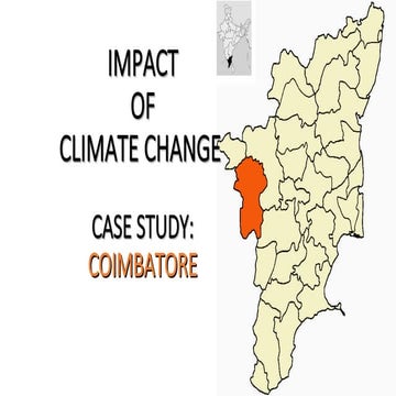 Coimbatore presentation - Case study of Coimbatore Hydroligical Impact ...