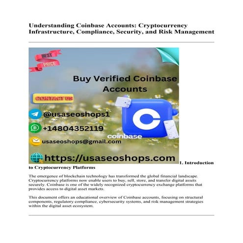 Understanding Coinbase Accounts: Cryptocurrency Infrastructure ...