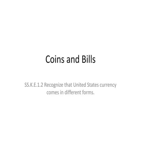 Coins and bills | PPTX