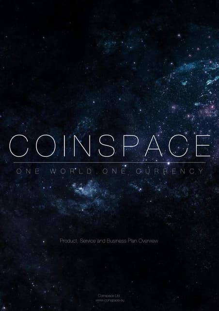 The Coinspace Cryptocurrency chart towards the future. | PDF