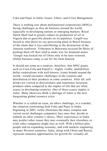 Coca cola infographic.1 | PDF