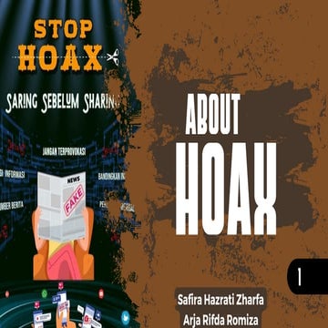 PPT STOP HOAX, PRESENTASI HOAX DI SEKOLAH | PDF