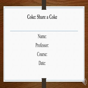 Coke share a coke | PPT