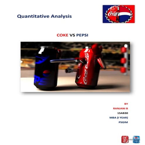 Coke vs pepsi report | PDF
