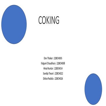 COKING process for petroleum refining .pptx