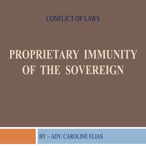 Proprietary immunity of sovereign | PPTX