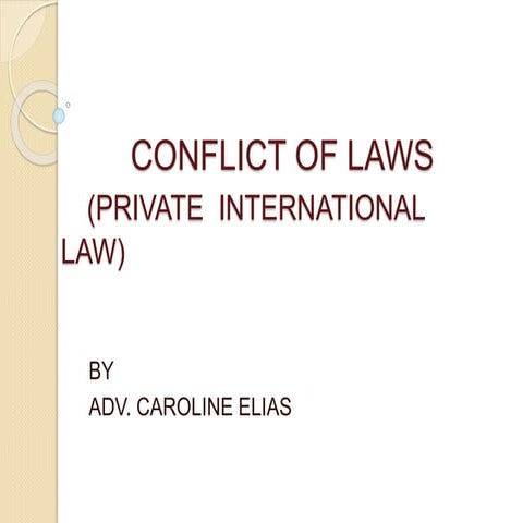 Torts in Private international law | PPTX