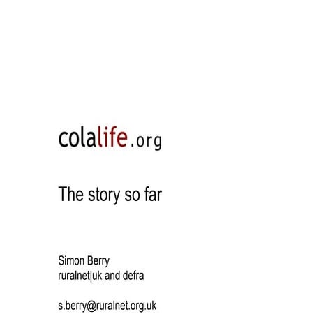 Colalife.org The story so far | PPT