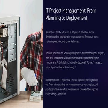 Expert in Software Development, IT Infrastructure, and Computer Engineering | PPT