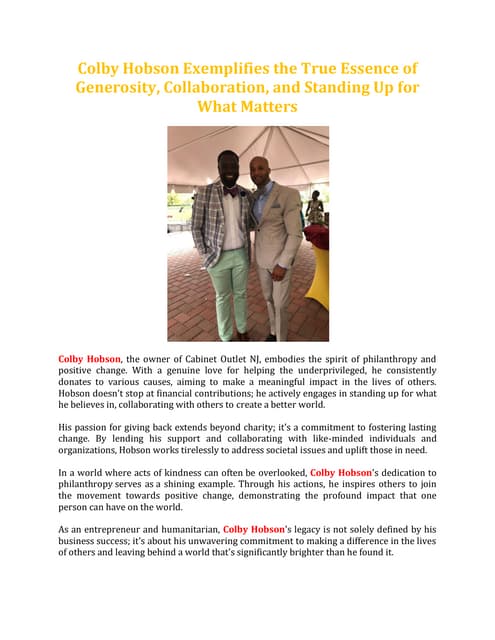 Biography Of Cobby Pourtavosi.pdf Founder and Chairman of Capital Insight | PDF