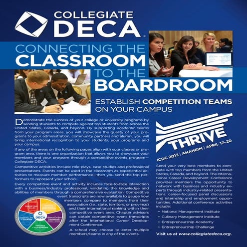 Collegiate DECA Competition Teams Brochure | PDF | Business ...