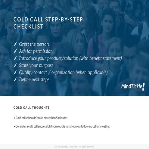 Step-by-step Cold Calling Checklist | PDF