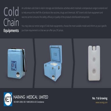 Cold Chain Equipments Pdf
