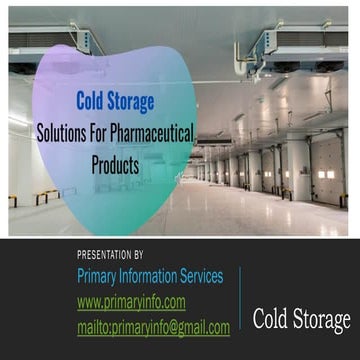 Cold storage-pharmaceuticals | PDF