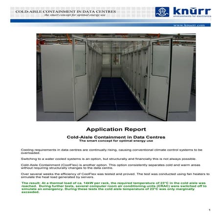 Cold Aisle Containment – Maximum kW per Rack | PDF