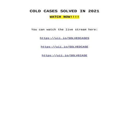 SOLVED COLD CASES | PDF