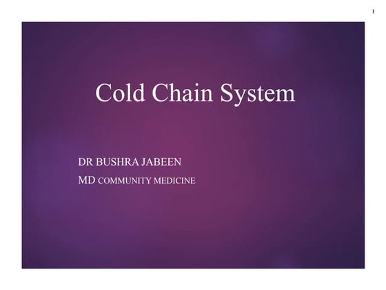 Cold chain ppt | PPTX