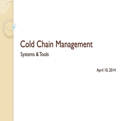 Cold Chain Management | PDF
