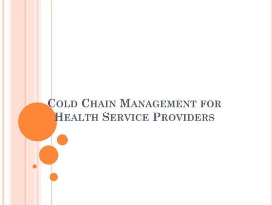 Cold chain ppt | PPTX