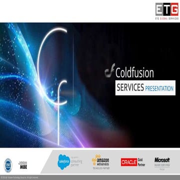 Coldfusion outsourcing development company etisbew technology group | PPT