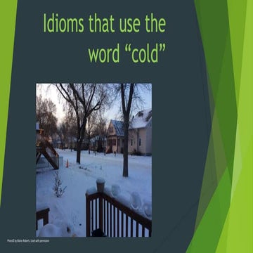 Cold idioms | PPTX