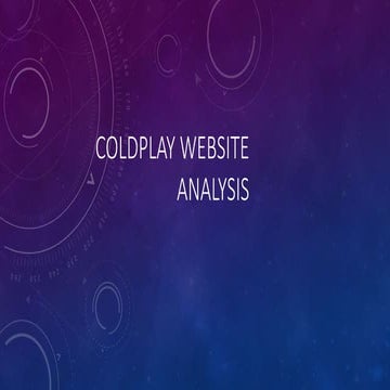 Cold play website analysis | PPTX