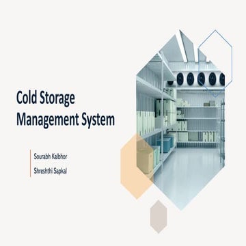 cold storage management system software project | PPT