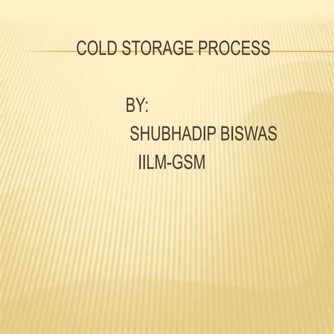 Cold store | PPT