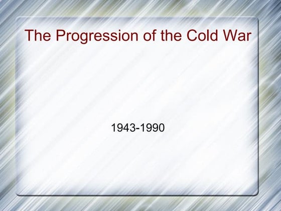 Cold war timeline | PPTX