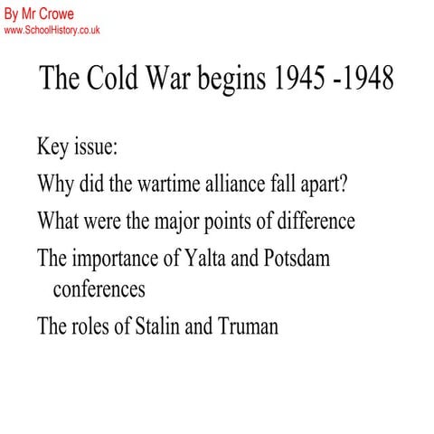 Cold War Begins | PPT
