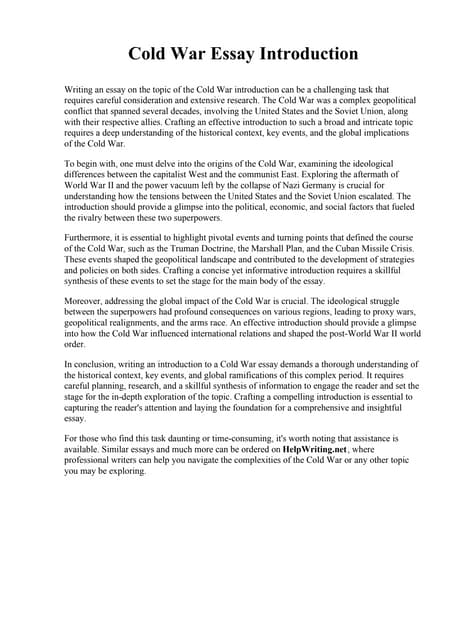 Origins Of The Cold War Essay.pdf
