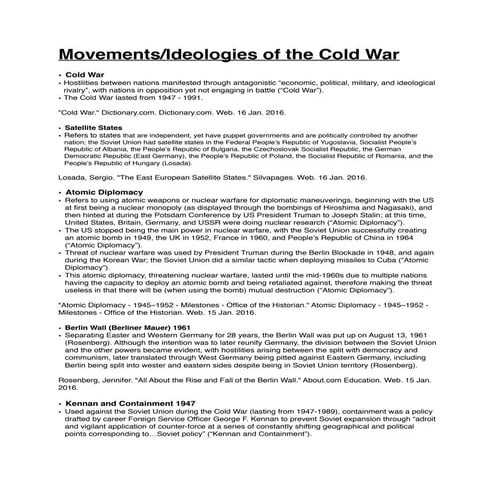 Cold War Outline | PDF