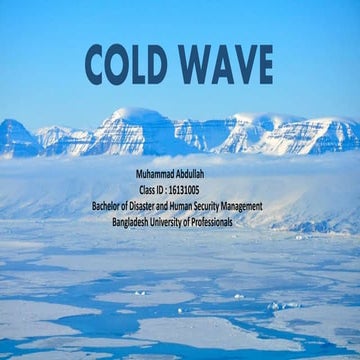 Cold wave | PPTX