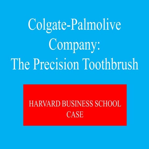 Colgate palmolive company: Precision Toothbrush | PPT