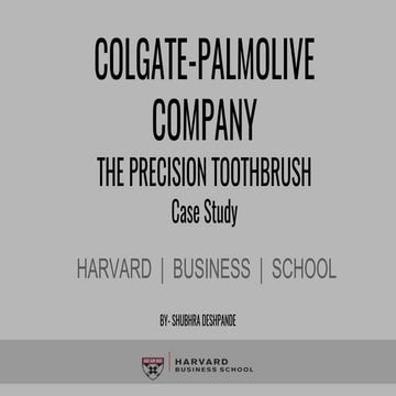 Colgate palmolive company the precision toothbrush case study | PDF | Oral care | Personal Care
