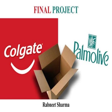 Colgate Palmolive Final Project Report 2019-2020 | PDF