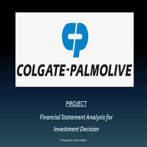 Colgate Palmolive project | PPTX