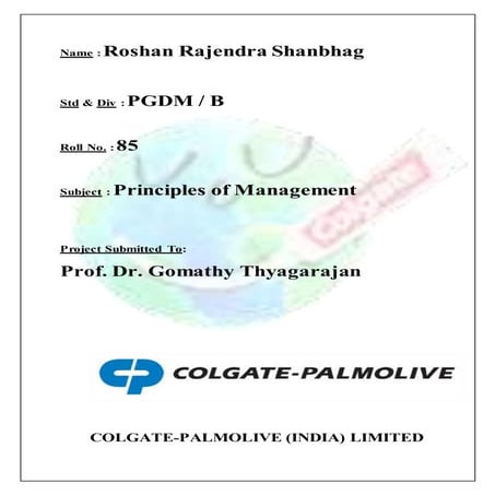 Colgate Palmolive (India) Limited | DOCX