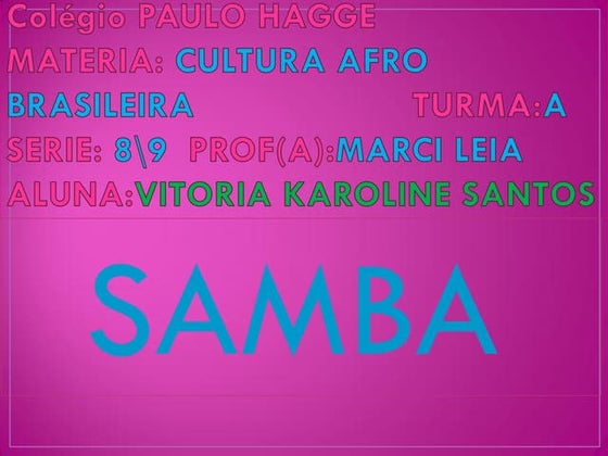Samba e Samba Canção | PPT