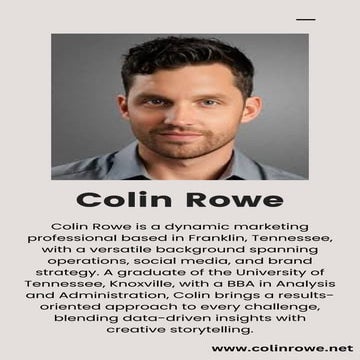 Colin Rowe | Social & Marketing Specialist | Franklin, TN | PDF